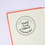 Round Bookplate Self Inking Book Stamp