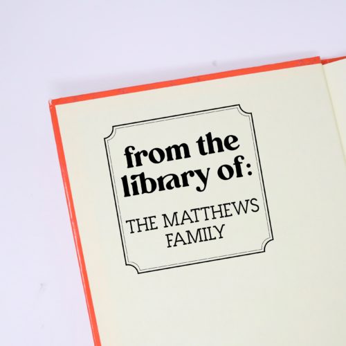 Library Sign Self Inking Book Stamp