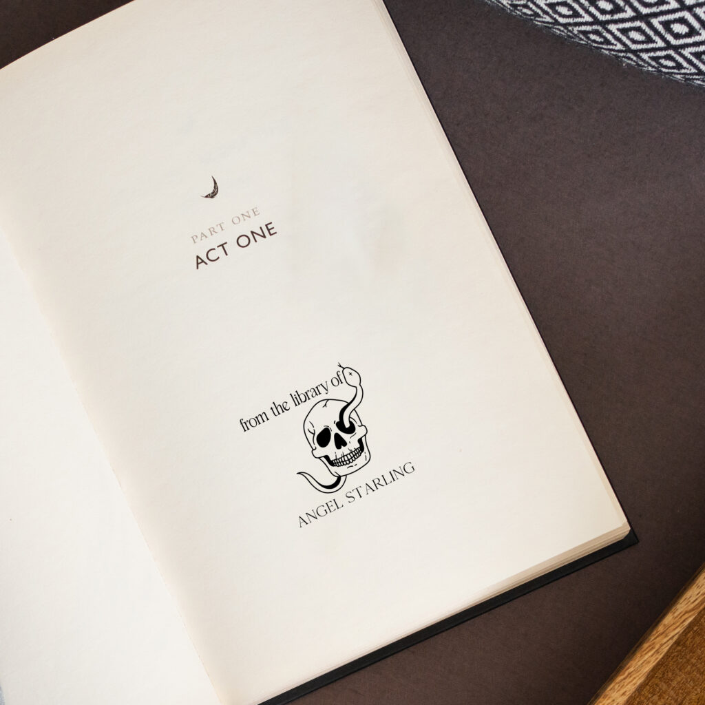 Leaf Book Self Inking Stamp