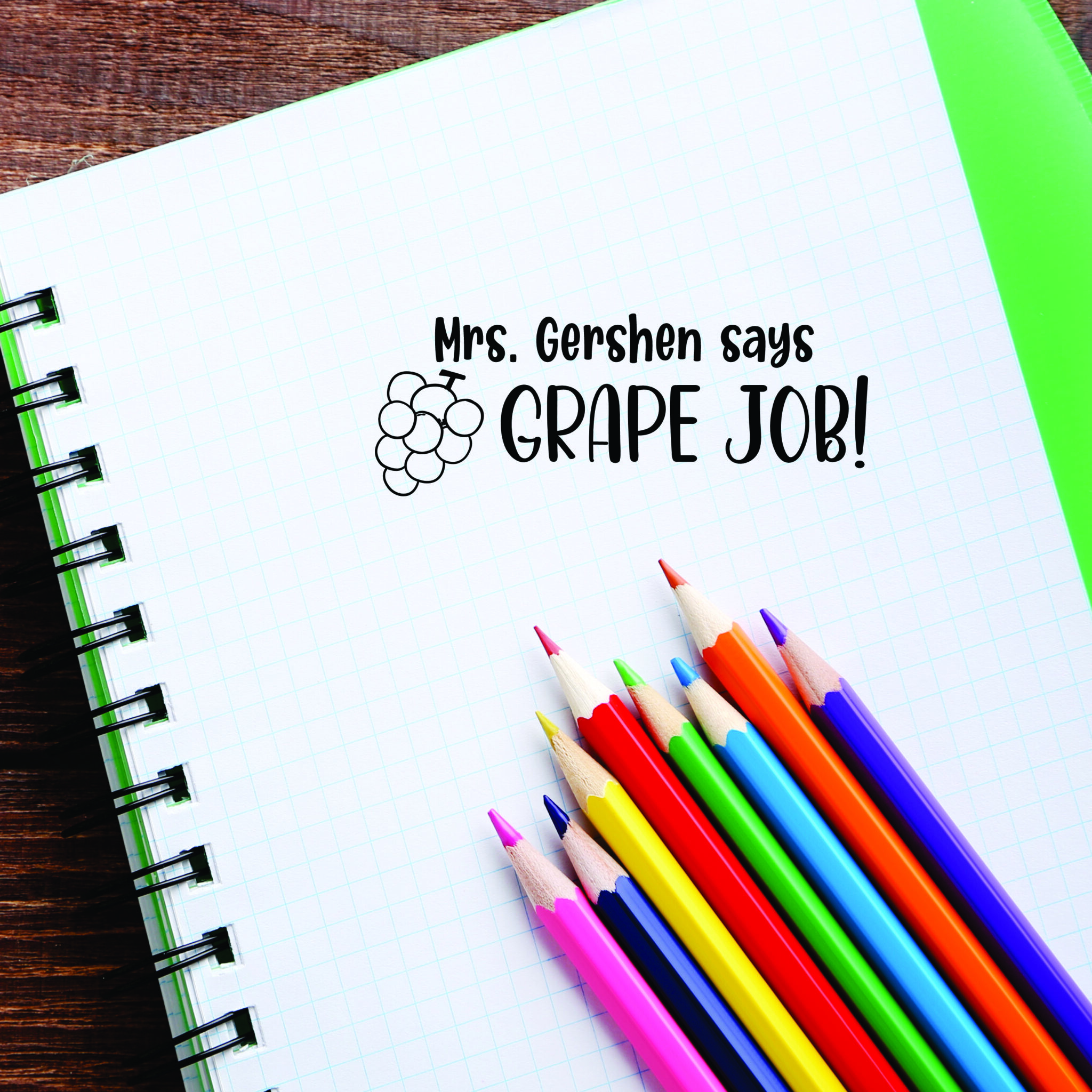 Grape Job | Teacher Stamp - 2712 | Designs